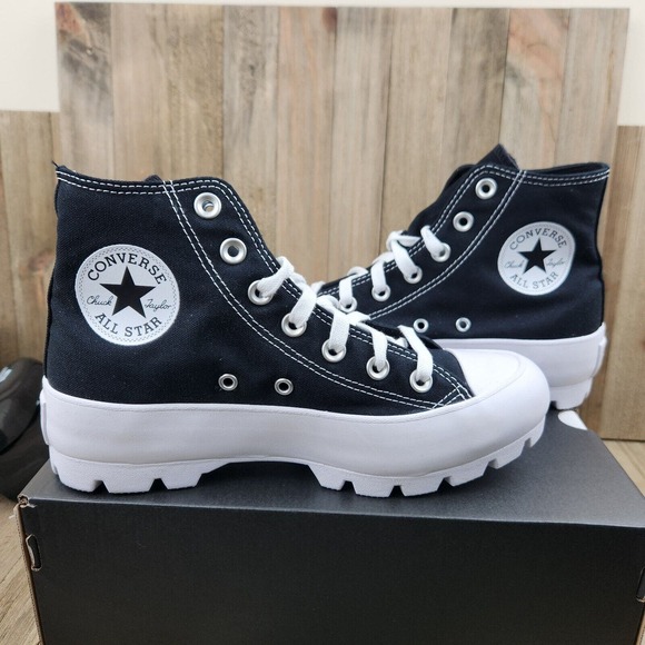 Converse | Shoes | Womens Converse Ctas Lugged Hi Size 7 Black Canvas ...